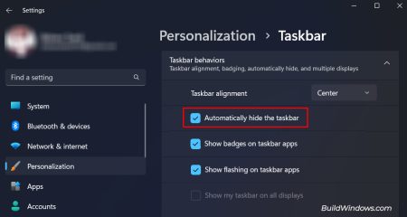 How to Hide Taskbar Windows 11 - Build Windows