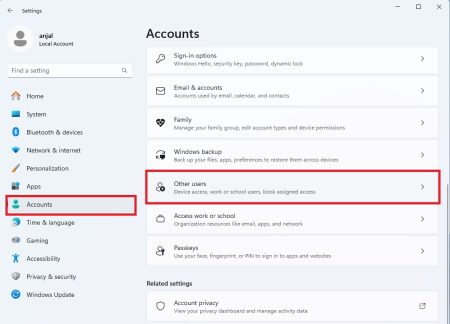 How to Create Local User Account on Windows 11 - Build Windows